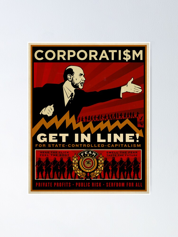 "Corporatism" Poster for Sale by LibertyManiacs | Redbubble