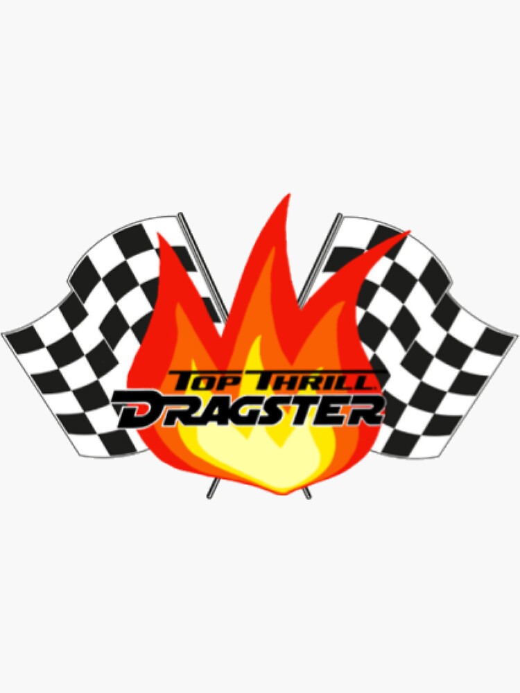 "Top Thrill Dragster" Sticker for Sale by stickerart27 | Redbubble