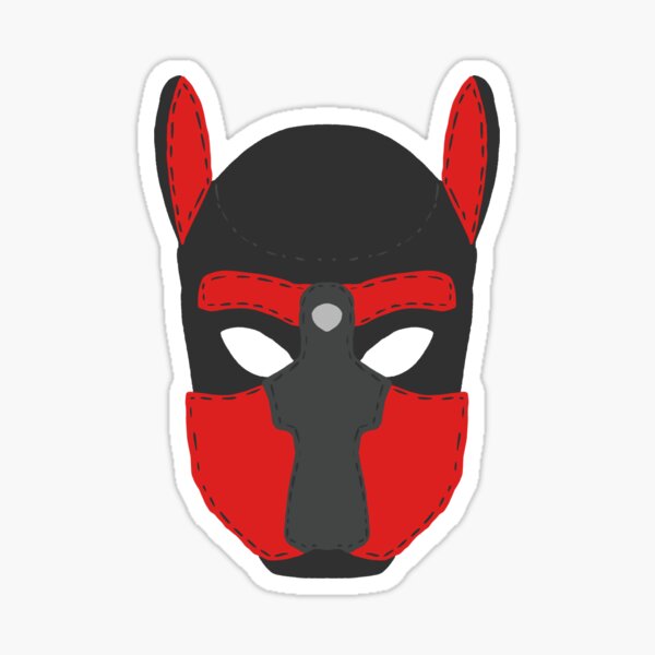 "Pup Hood Red" Sticker for Sale by junkyardpup | Redbubble