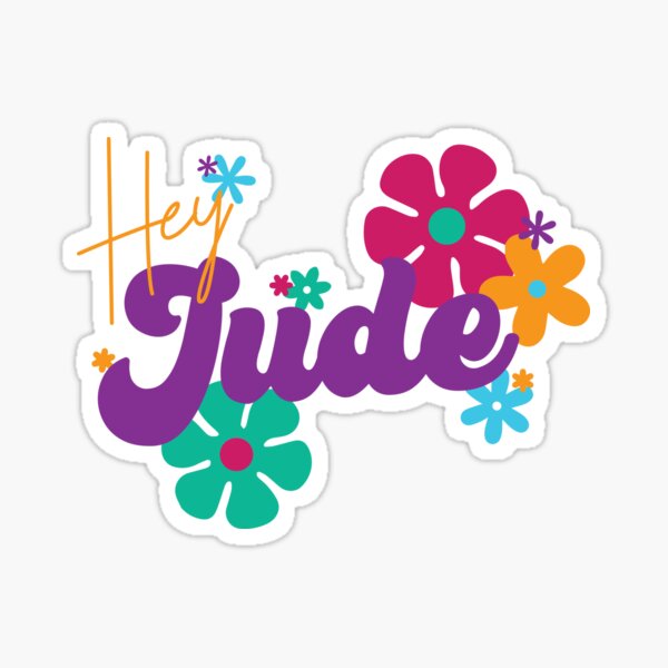 "Hey JUDE 2" Sticker for Sale by blurryfromspace | Redbubble