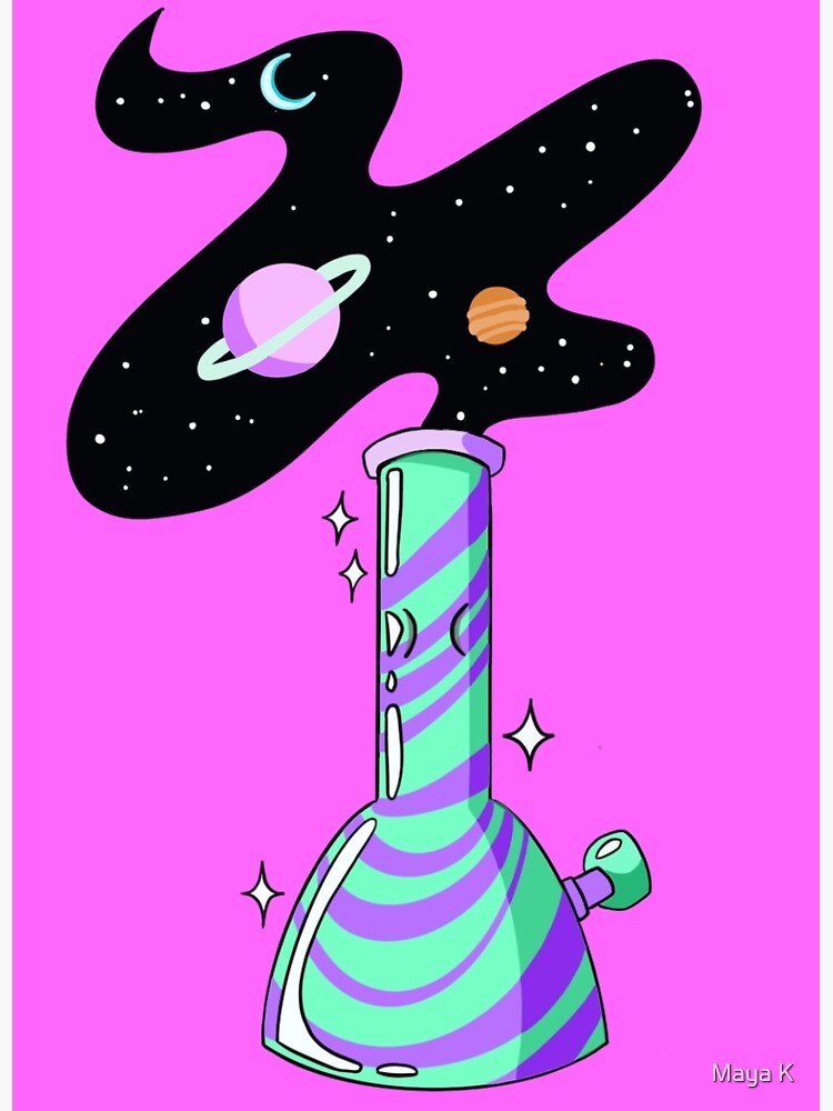 "Trippy Astro Bong" Poster for Sale by mayakotso | Redbubble