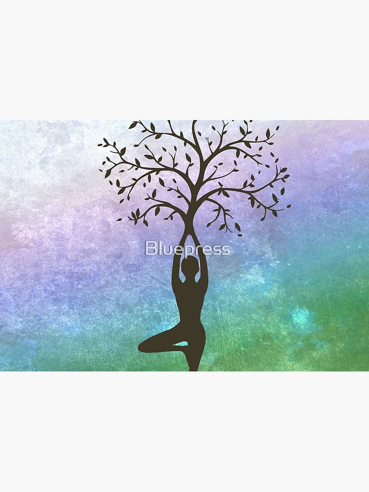 Yoga Tree Pose Art Girl Doing Yoga Tree Pose 44447281 Vector Art At