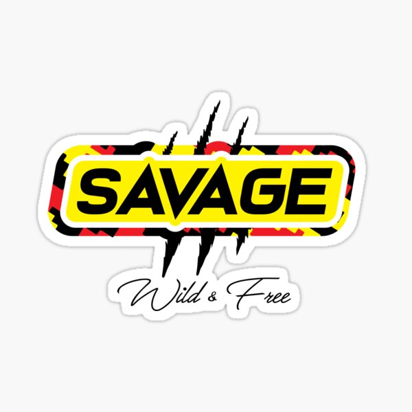 "SAVAGE WEAR" Sticker by TheKROW | Redbubble