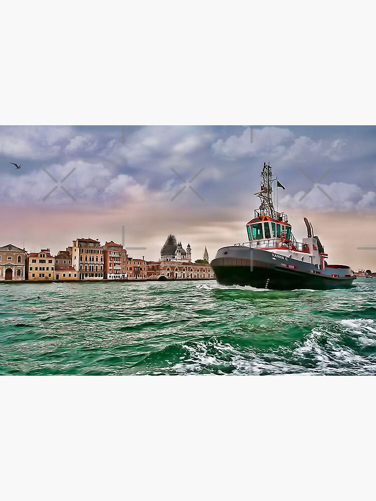 Tug Boat in Venice Tsu Premium Matte Vertical Poster sold by Phyllis pj ...