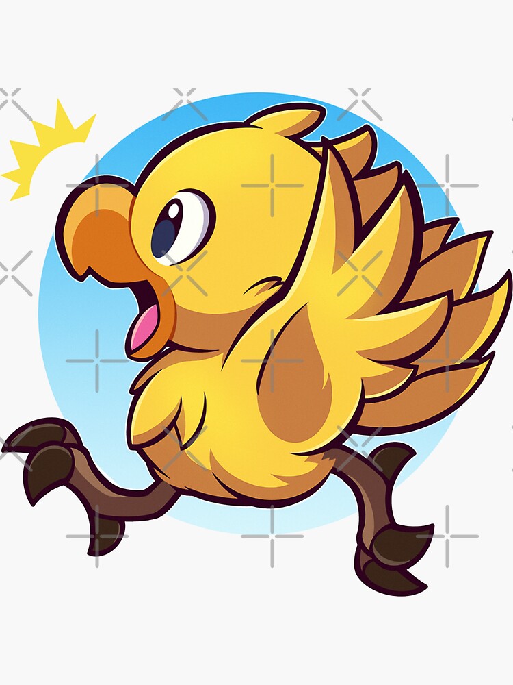 "Chocobo Yellow Bird Adventure" Sticker for Sale by SalahBlt | Redbubble