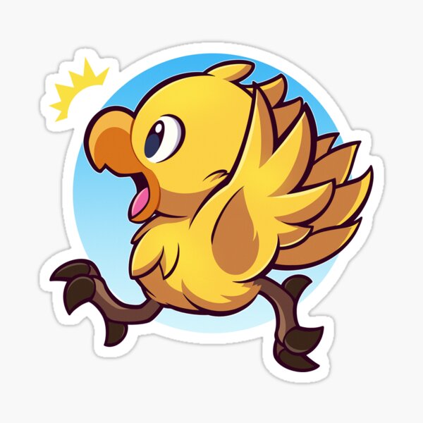 "Chocobo Yellow Bird Adventure" Sticker for Sale by SalahBlt | Redbubble