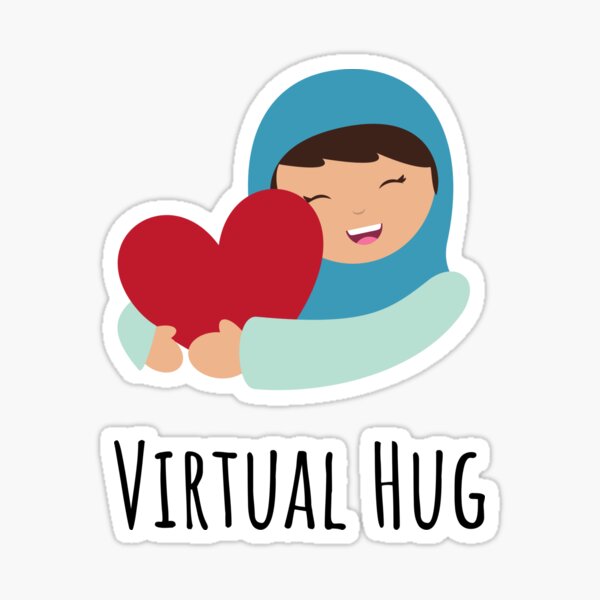 Virtual Hug Stickers | Redbubble