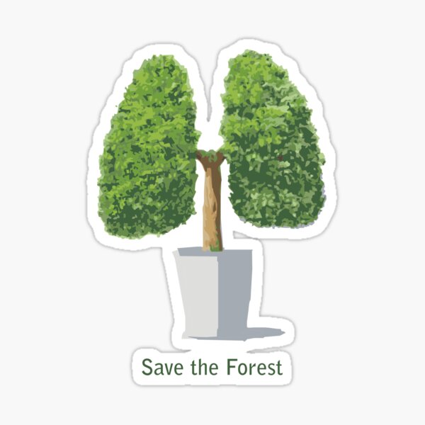 "Save the Forest (Go Green)" Sticker for Sale by suddenlysomeday ...