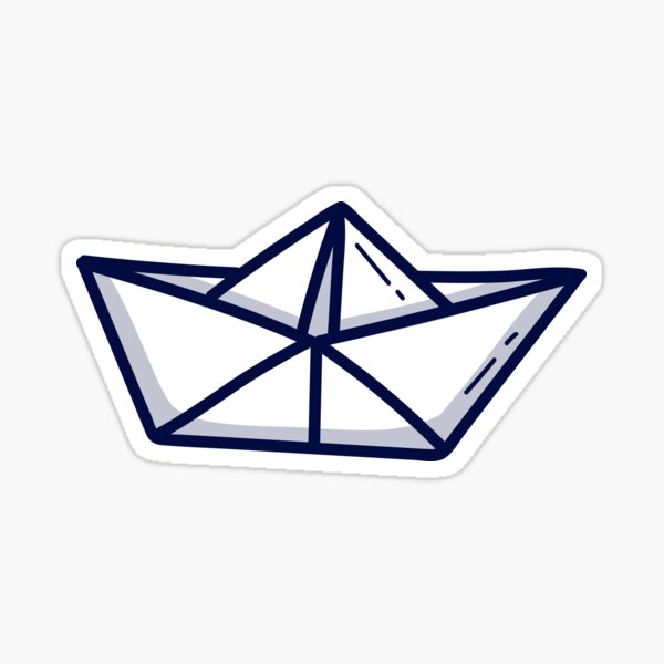 "Paper boat paper boat" Sticker by RAWWR | Redbubble