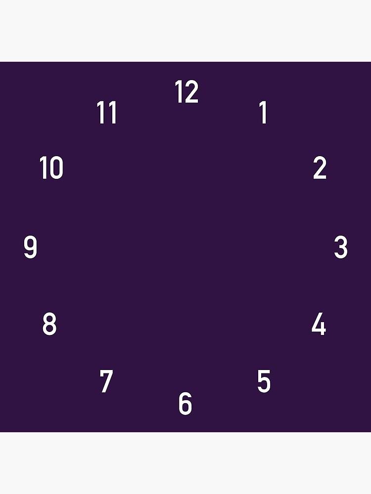 "Clock numbers purple" Clock for Sale by colorandpattern | Redbubble