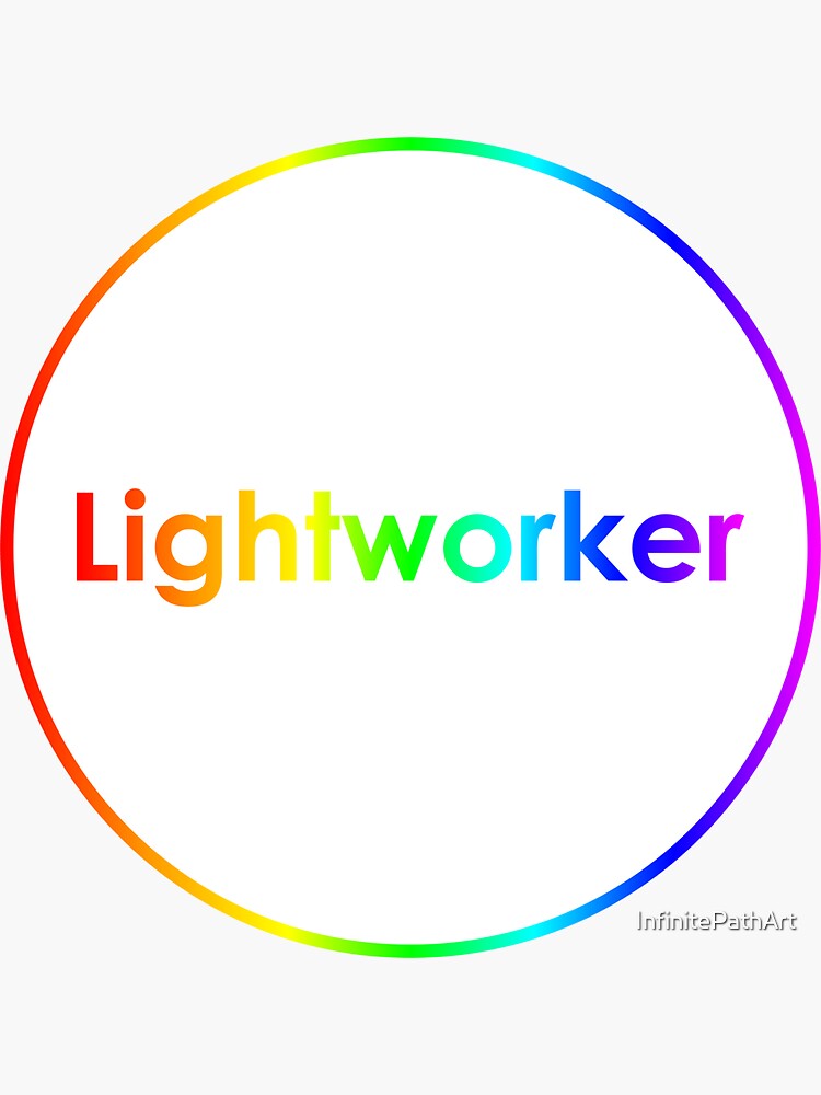 "Lightworker" Sticker by InfinitePathArt | Redbubble