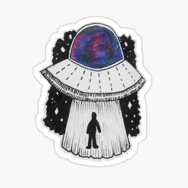 "Alien Spaceship" Sticker for Sale by aleksandrax98 | Redbubble