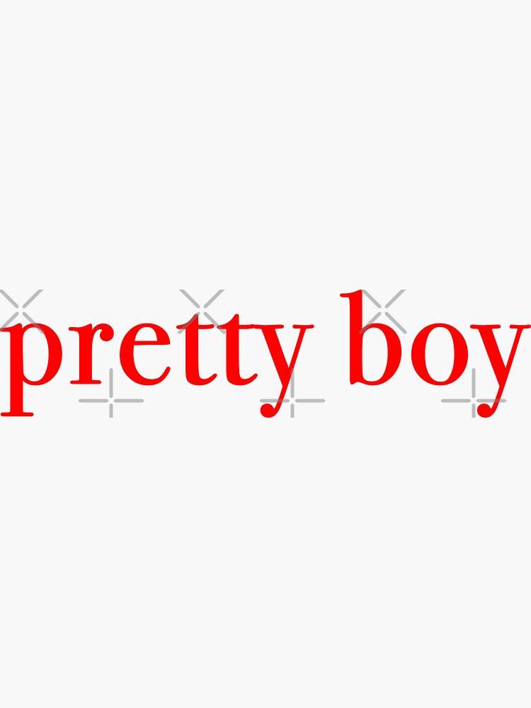 "pretty boy" Sticker for Sale by KaiDee | Redbubble