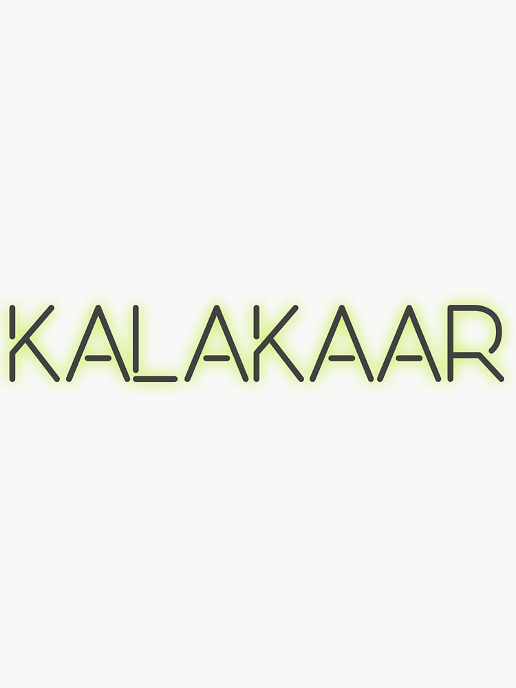"KALAKAAR" Sticker for Sale by itsmutant | Redbubble