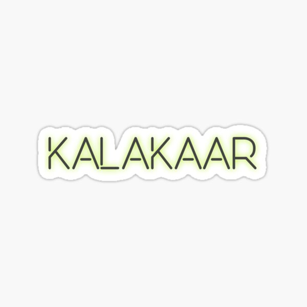 "KALAKAAR" Sticker for Sale by itsmutant | Redbubble