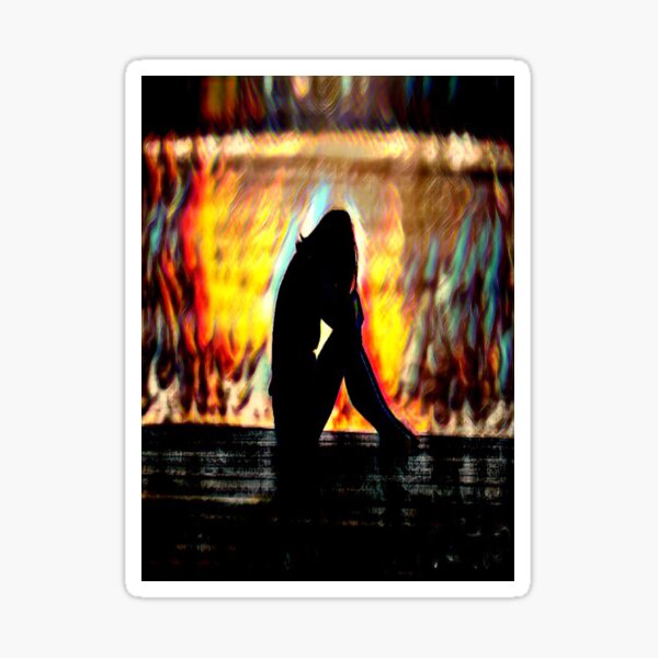 "woman sad alone woman" Sticker for Sale by mastertechni | Redbubble