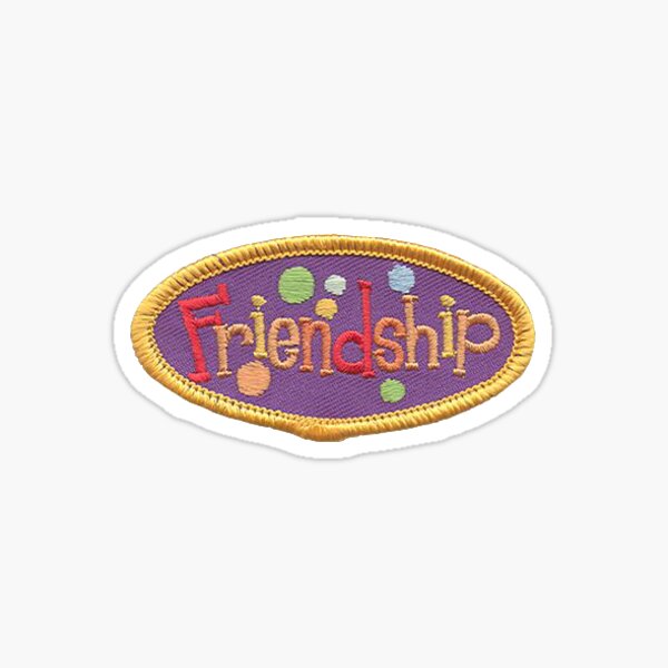"70s friendship patch sticker " Sticker by tAkOriNa | Redbubble