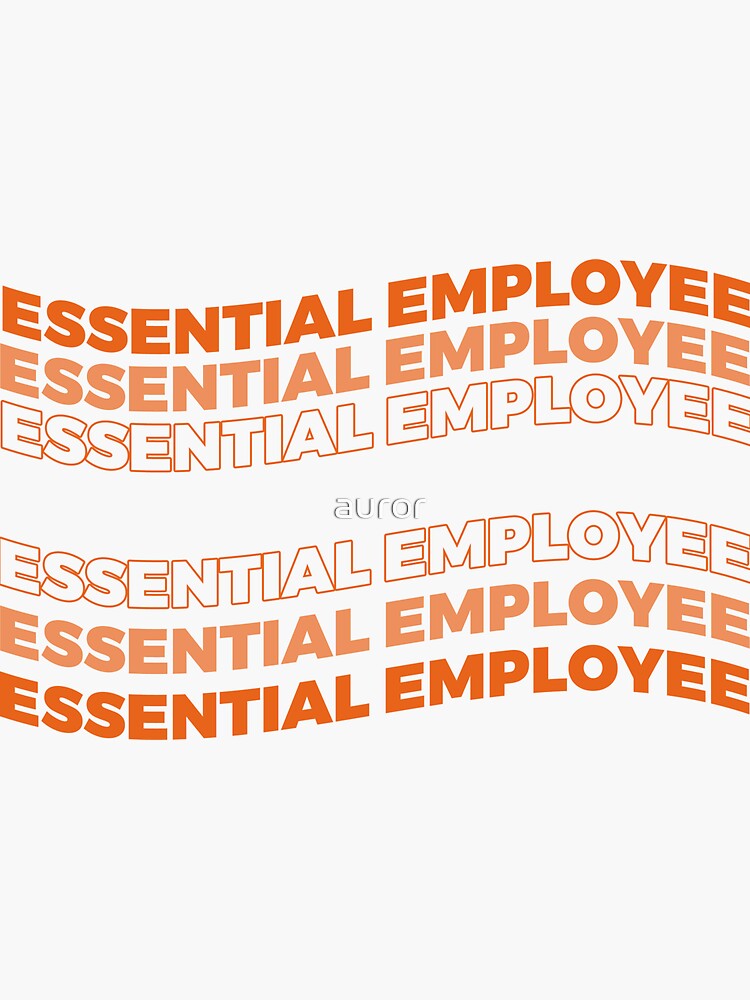 "Essential Employee Meme" Sticker for Sale by auror | Redbubble