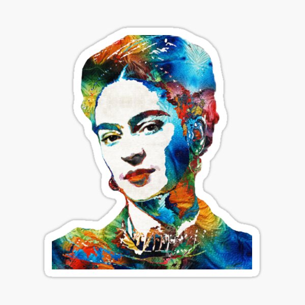 Pegatinas: Retrato Abstracto De Frida Kahlo | Redbubble