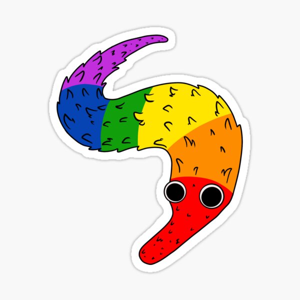 "Gay Pride Worm on a string" Sticker for Sale by Maples-heart | Redbubble