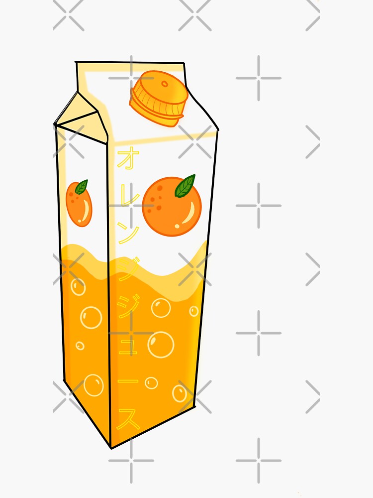 "Orange Juice" Sticker by MrsHorrid | Redbubble