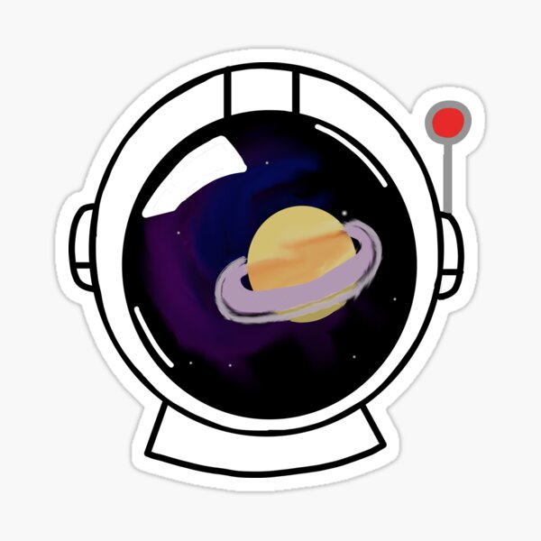 "Space Helmet" Sticker for Sale by MrAzizGh | Redbubble