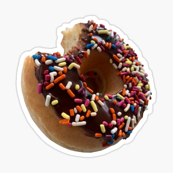 "Chocolate Doughnut Sticker #1" Sticker by spacerobot2017 | Redbubble