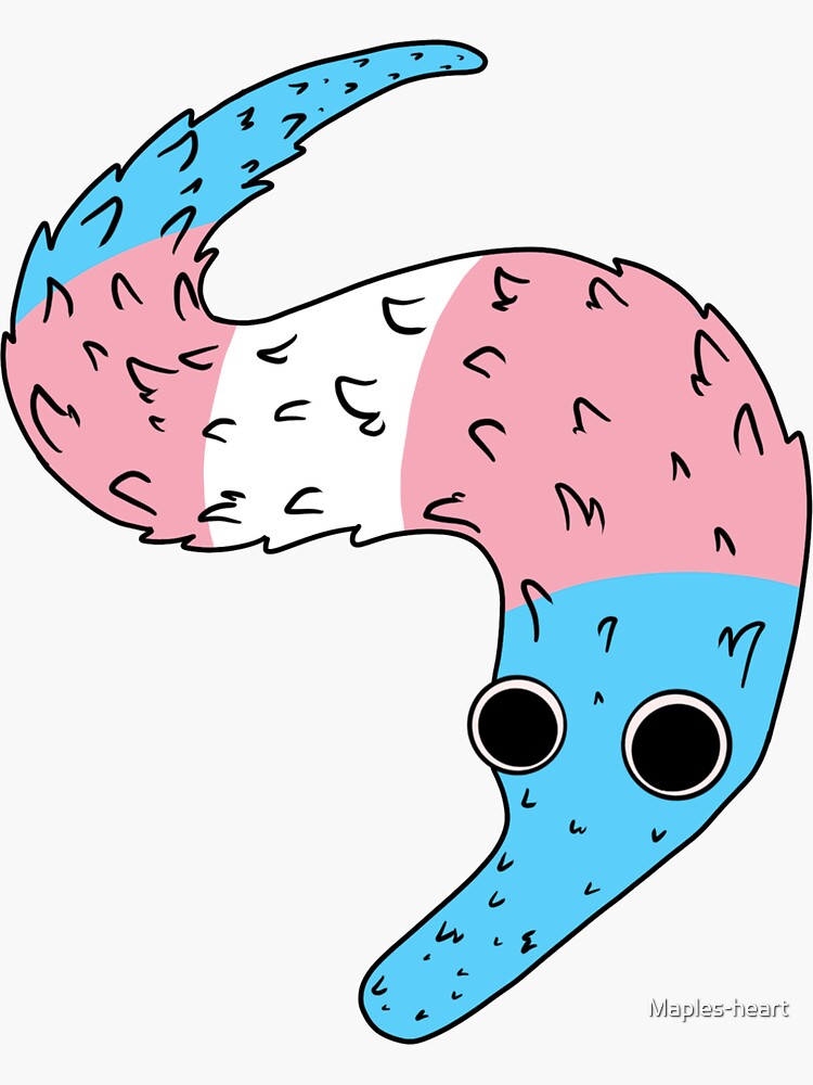 "Transgender Pride Worm on a string" Sticker for Sale by Maples-heart ...