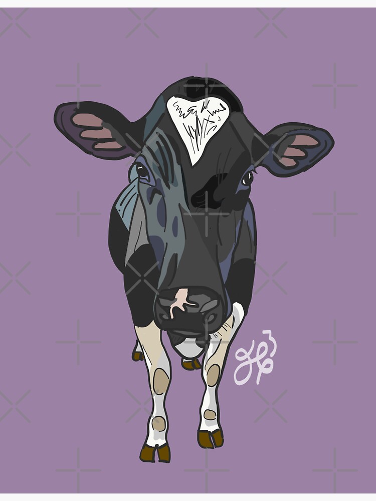"Shirley the Holstein Cow" Sticker by hcubed22 | Redbubble