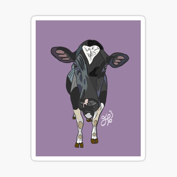 "Shirley the Holstein Cow" Sticker by hcubed22 | Redbubble