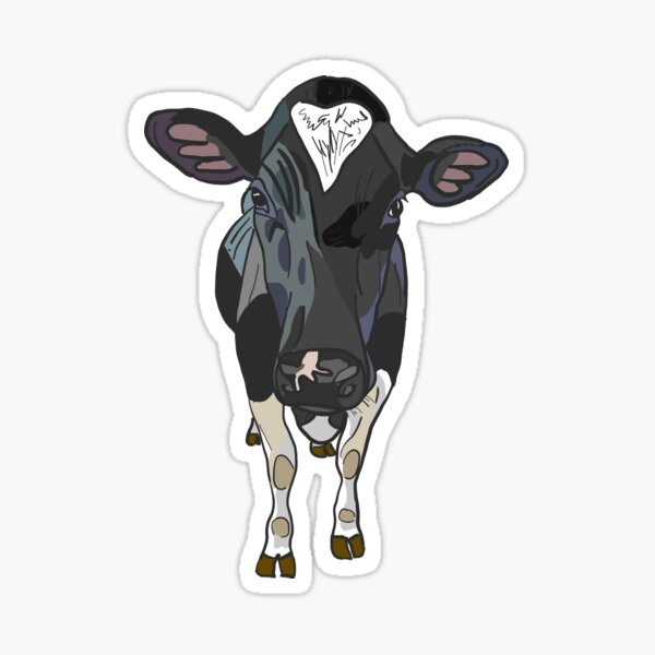 "Shirley the Holstein Cow" Sticker for Sale by hcubed22 | Redbubble