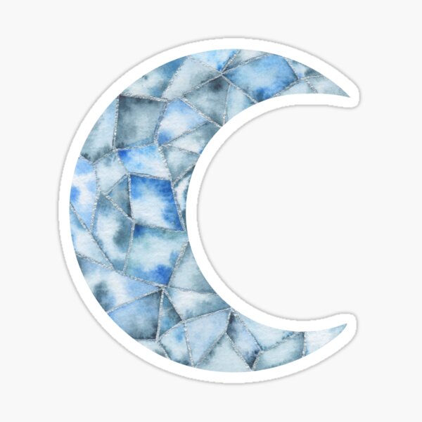 "Kristall Mond" Sticker von GinaaArts | Redbubble
