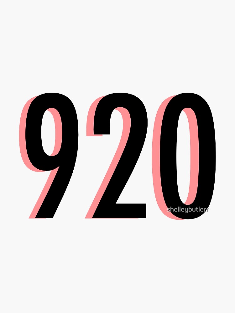"920 area code sticker" Sticker for Sale by shelleybutlerr | Redbubble