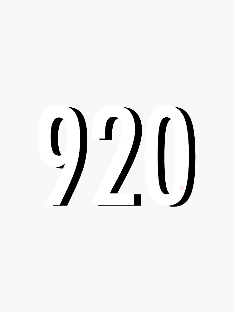 "920 area code sticker" Sticker for Sale by shelleybutlerr | Redbubble