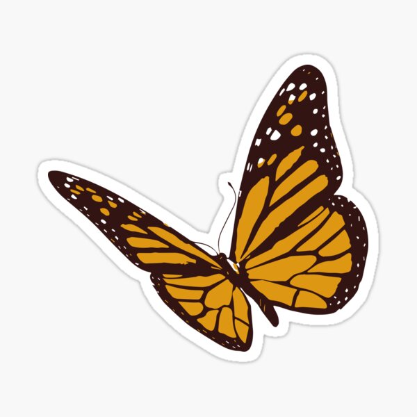 "A Lovely Orange Butterfly" Sticker for Sale by ShankavieXOXO | Redbubble