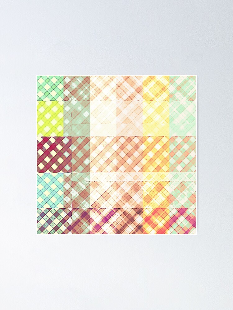 "Faded Check" Poster by HeadacheMachine | Redbubble