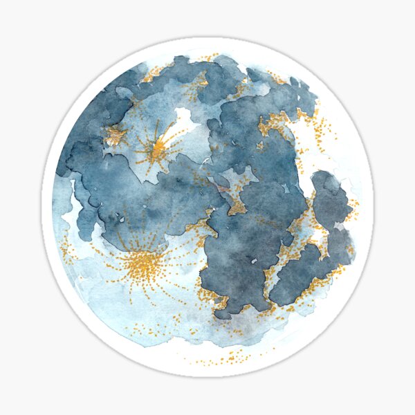 "Raven Blue Moon" Sticker for Sale by Moon Saikia | Redbubble