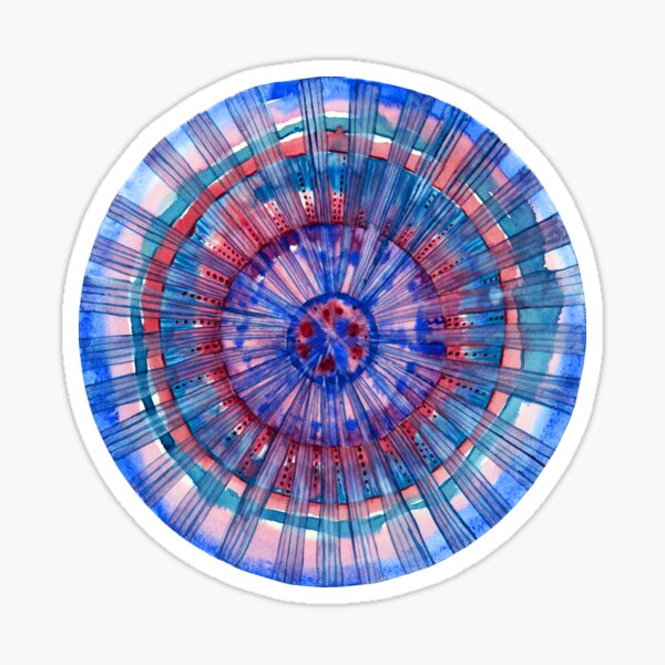"Psychedelic Parasol" Sticker for Sale by WaterGardens | Redbubble
