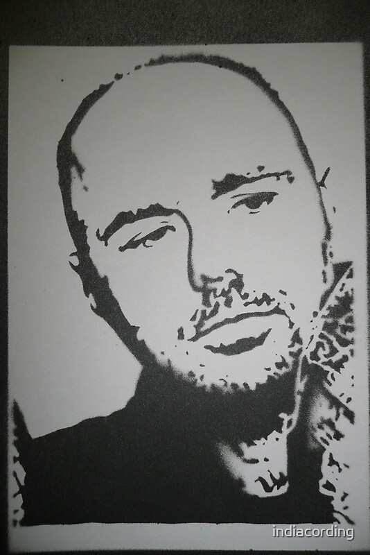 "Karl Pilkington: An Idiot Abroad stencil" by indiacording | Redbubble