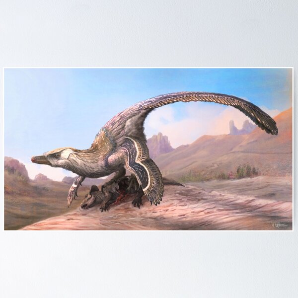 "Velociraptor and Protoceratops (deceased)" Poster for Sale by Mark ...