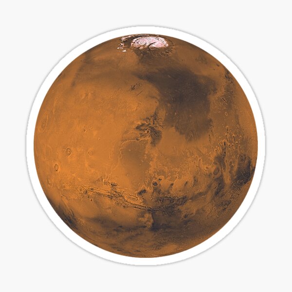 "The Mars" Sticker for Sale by SingingPlanets | Redbubble