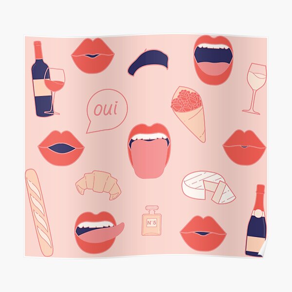French Kiss Poster For Sale By Loverly123 Redbubble