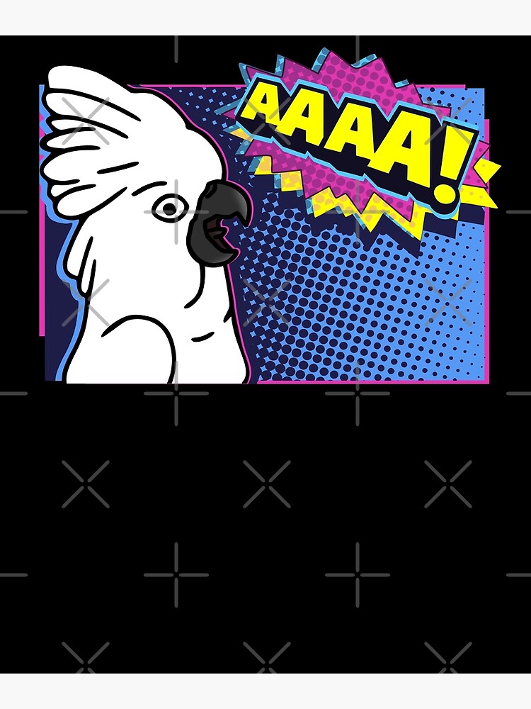 "Screaming Umbrella Cockatoo Comic" Poster by FandomizedRose | Redbubble