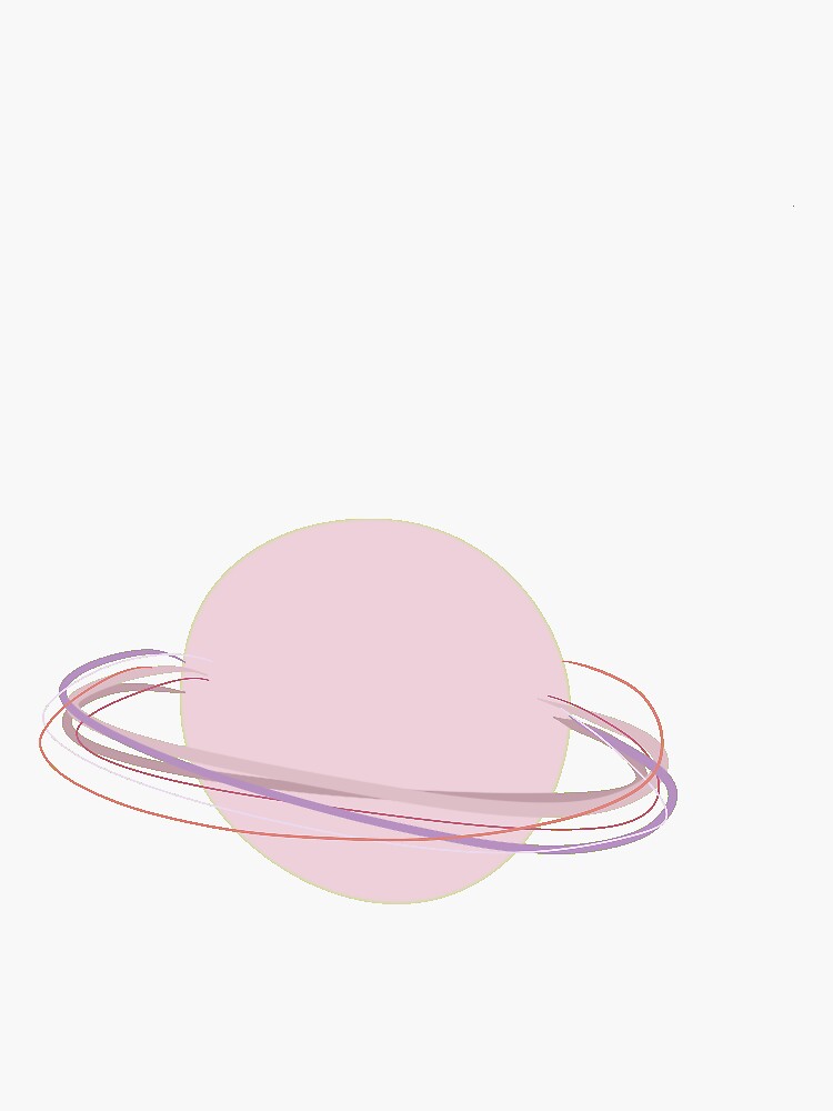 "pink planet" Sticker by Elizad789 | Redbubble