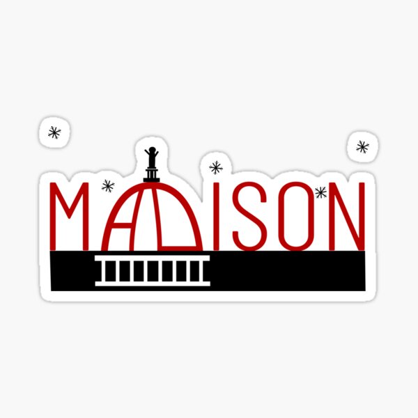 "madison " Sticker for Sale by kyips | Redbubble