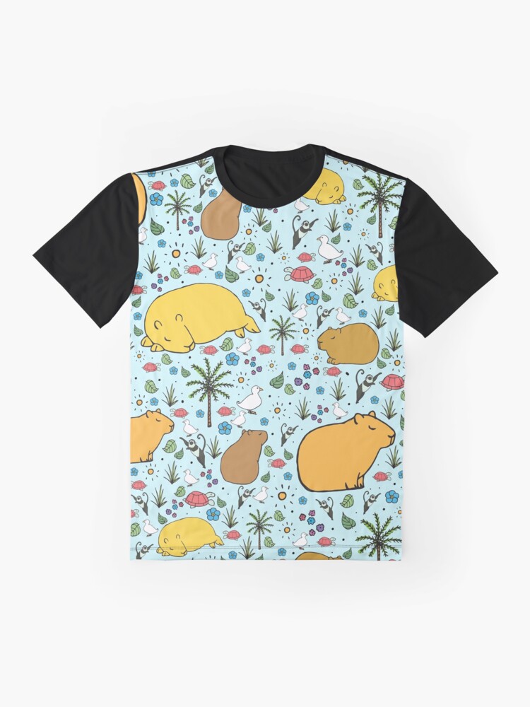 "Capybaras" T-shirt for Sale by Nemki | Redbubble | capybara graphic t ...