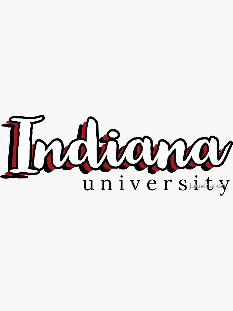 "Indiana University Cursive" Sticker by jojoeldancer | Redbubble