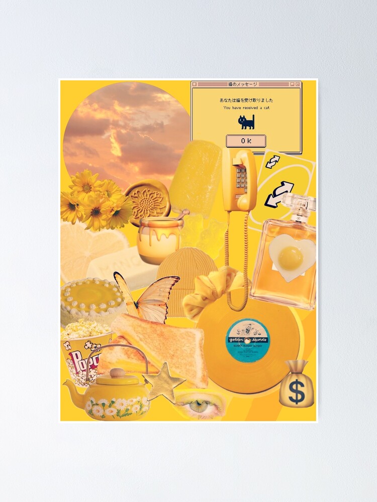 "Yellow collage " Poster by aestheticjas | Redbubble