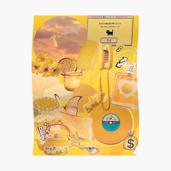 "Yellow collage " Poster by aestheticjas | Redbubble