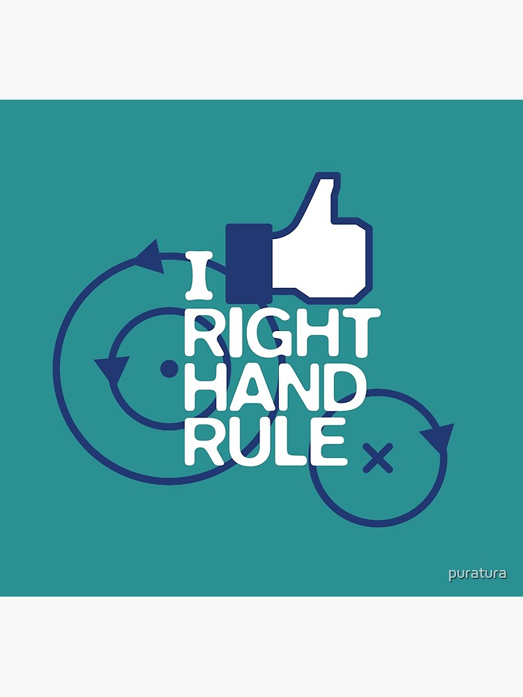 "Right hand rule" Poster by puratura | Redbubble